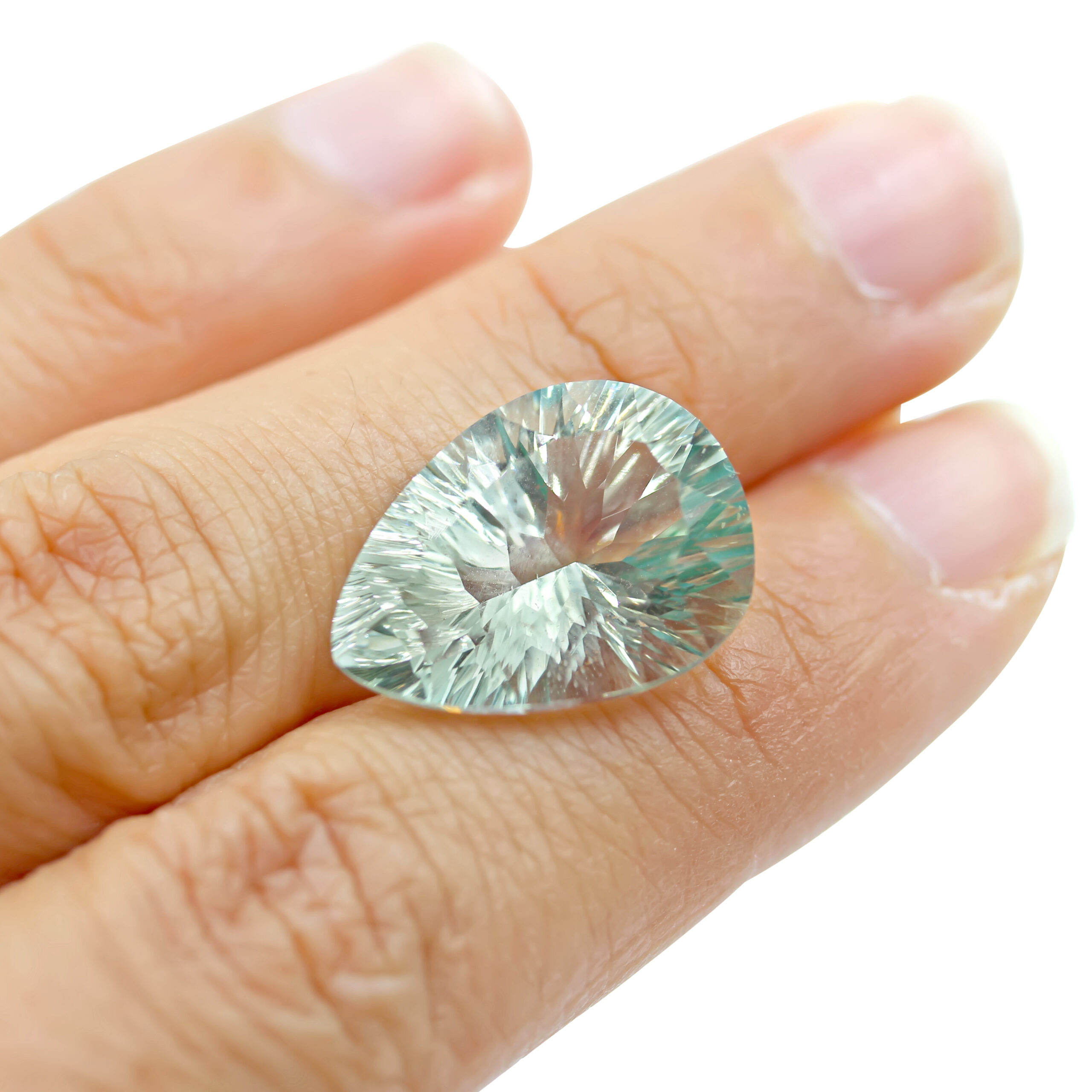 Pear Shape Natural Green Amethyst - Human Design Hawaii Studios